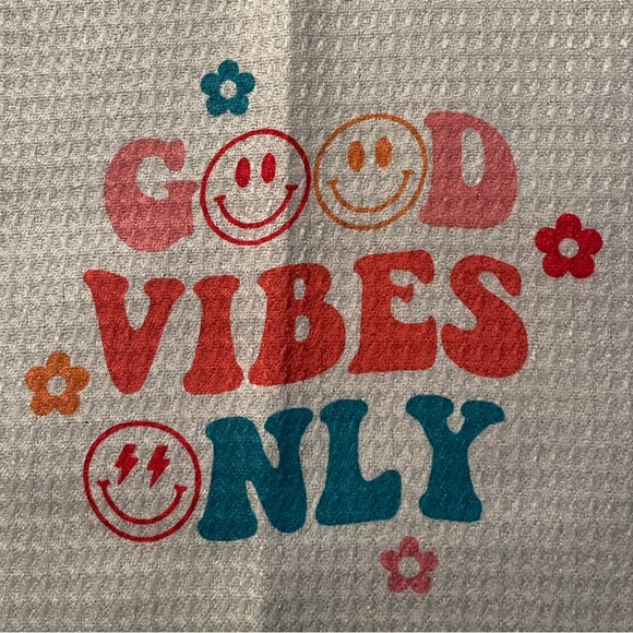 Kitchen | Good Vibes Only Smiley Face Towel | Poshmark